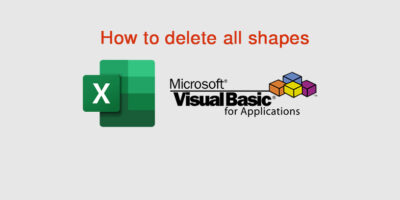 How to clear shapes in Excel using VBA code - I FIX PROBLEM