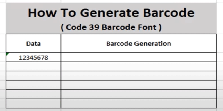How To Generate Barcode in Excel - I FIX PROBLEM