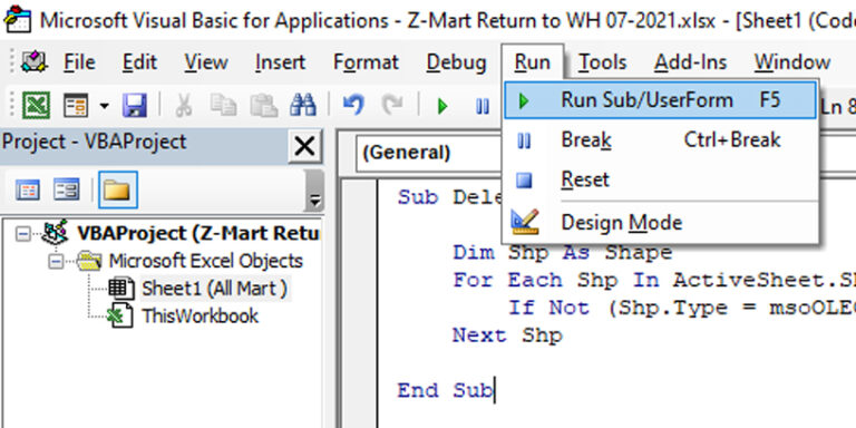 How To Clear Shapes In Excel Using Vba Code I Fix Problem