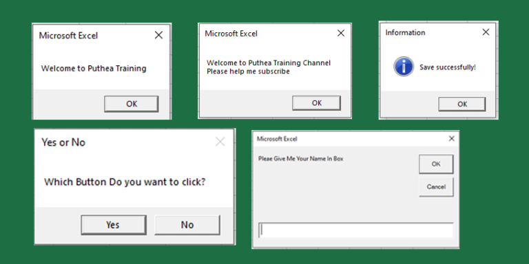 How To Create The Message Dialog Box In Excel Vba Code I Fix Problem